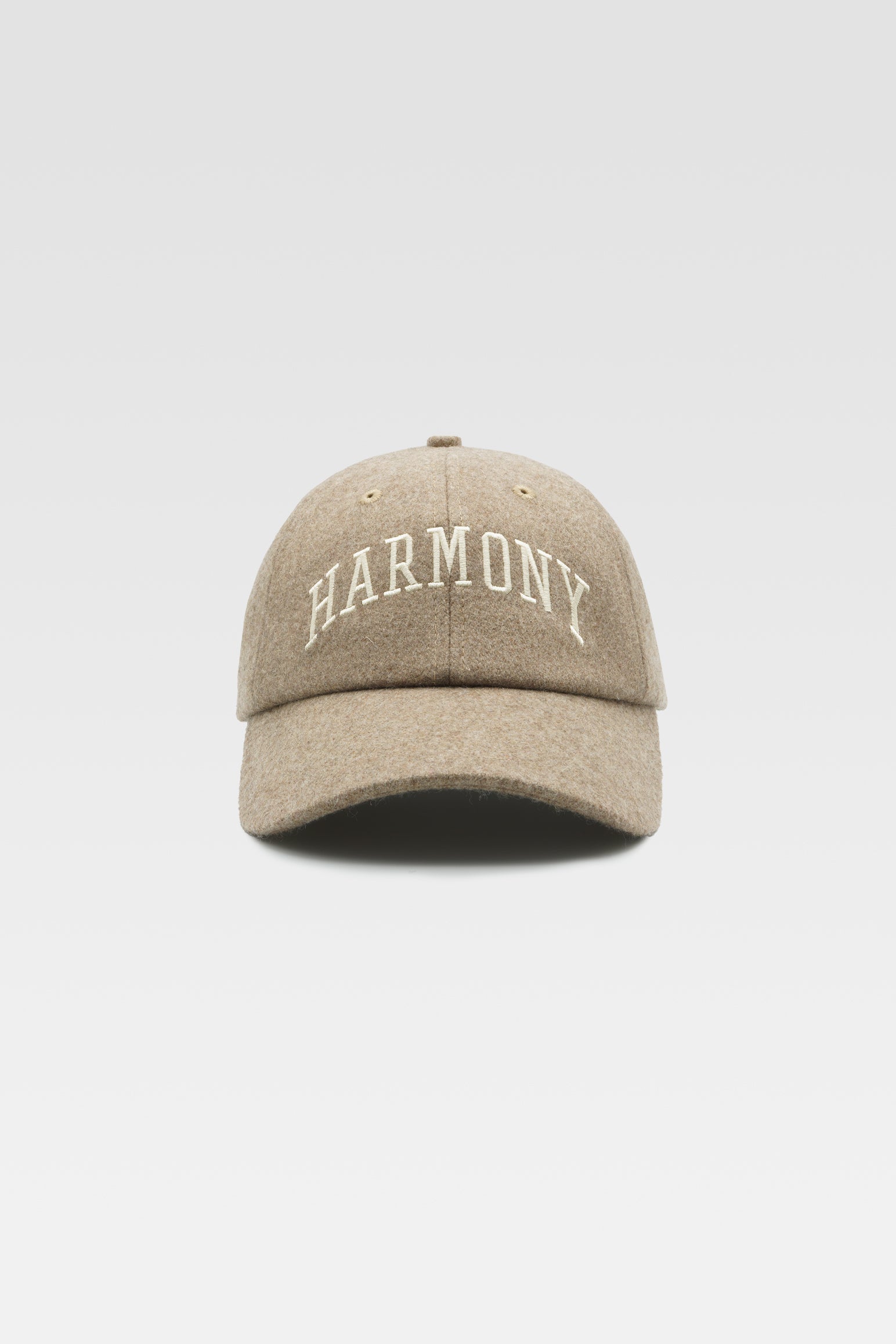 Beige Varsity-Style Baseball Cap – Harmony Paris