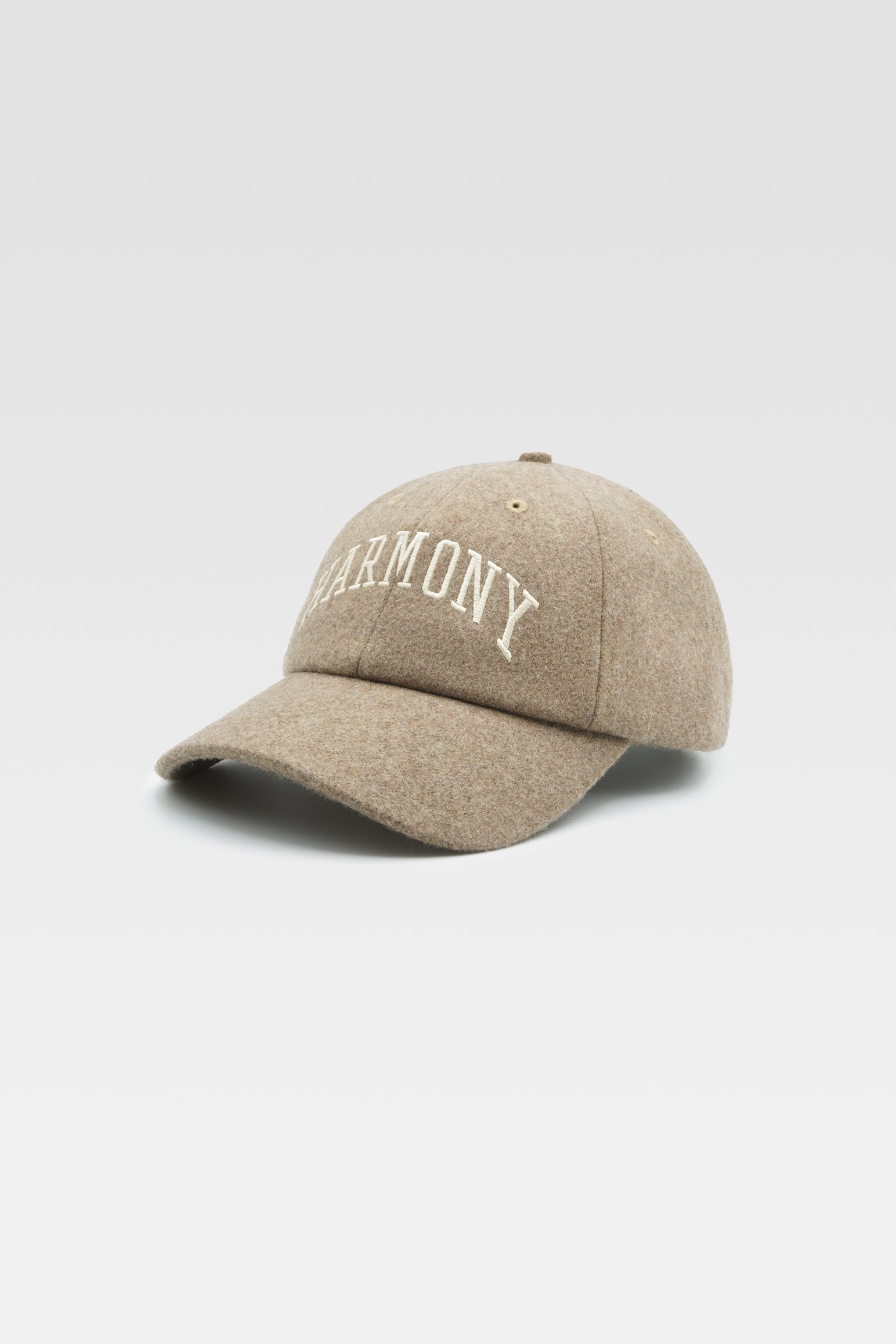Beige Varsity-Style Baseball Cap – Harmony Paris